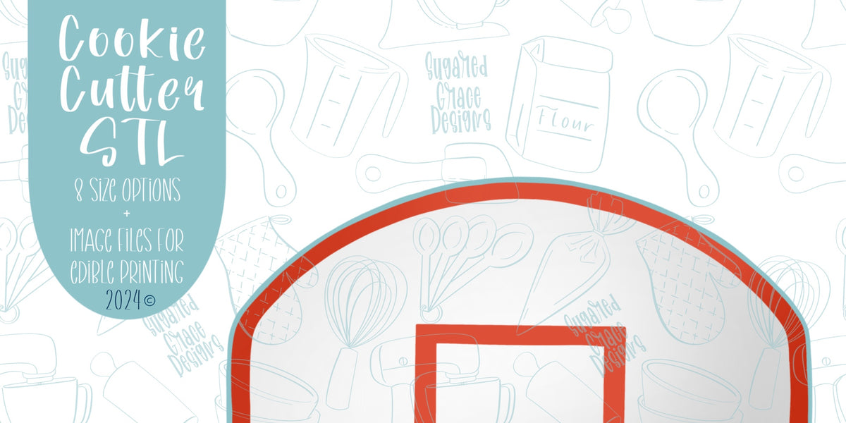 Basketball Backboard Cookie Cutter STL Files for 3D Printing with Matc ...