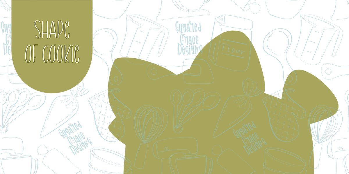 Copy of Bear with Bow Practice Cookie for Perfecting Cookie Decorating ...