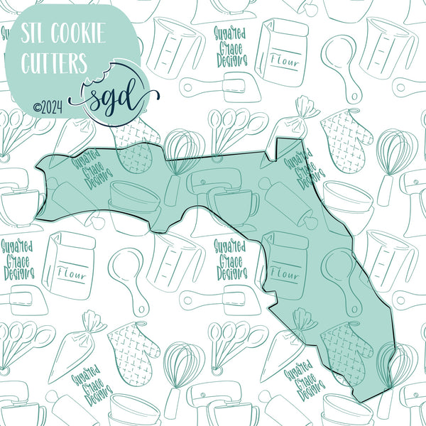 Florida State Cookie Cutter STL Files with PNG Images to Match - For 3 ...