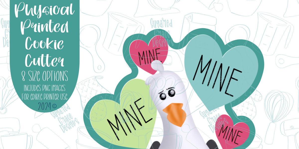 Valentines Day Mine Pelican cookie cutter with png images for edible i ...