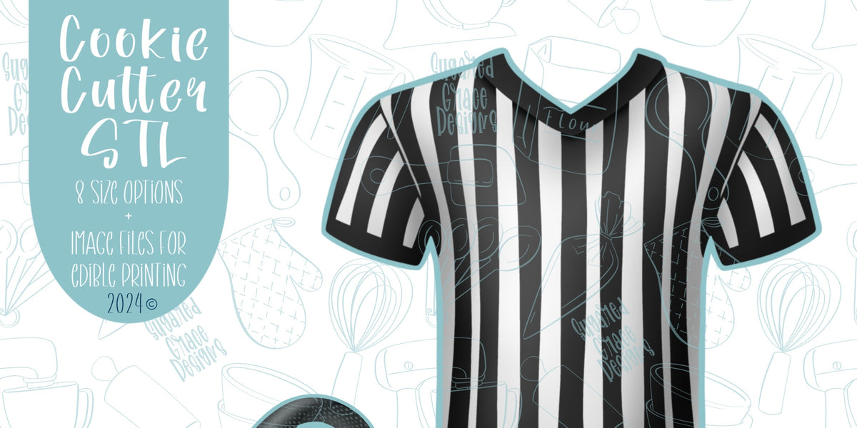 Sports Referee Cookie Cutter STL File Set of 2 for 3D Printing with Ma ...