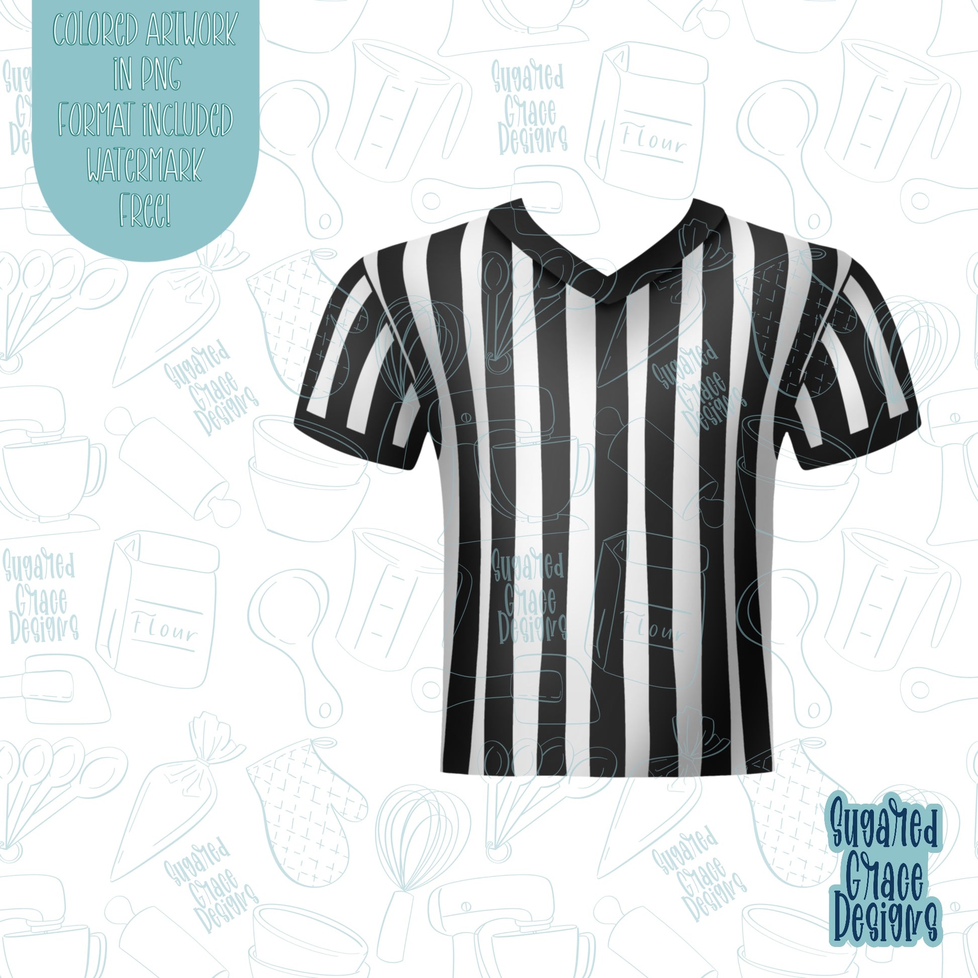 Sports Referee Shirt Cookie Cutter STL Files for 3D Printing with Matc ...