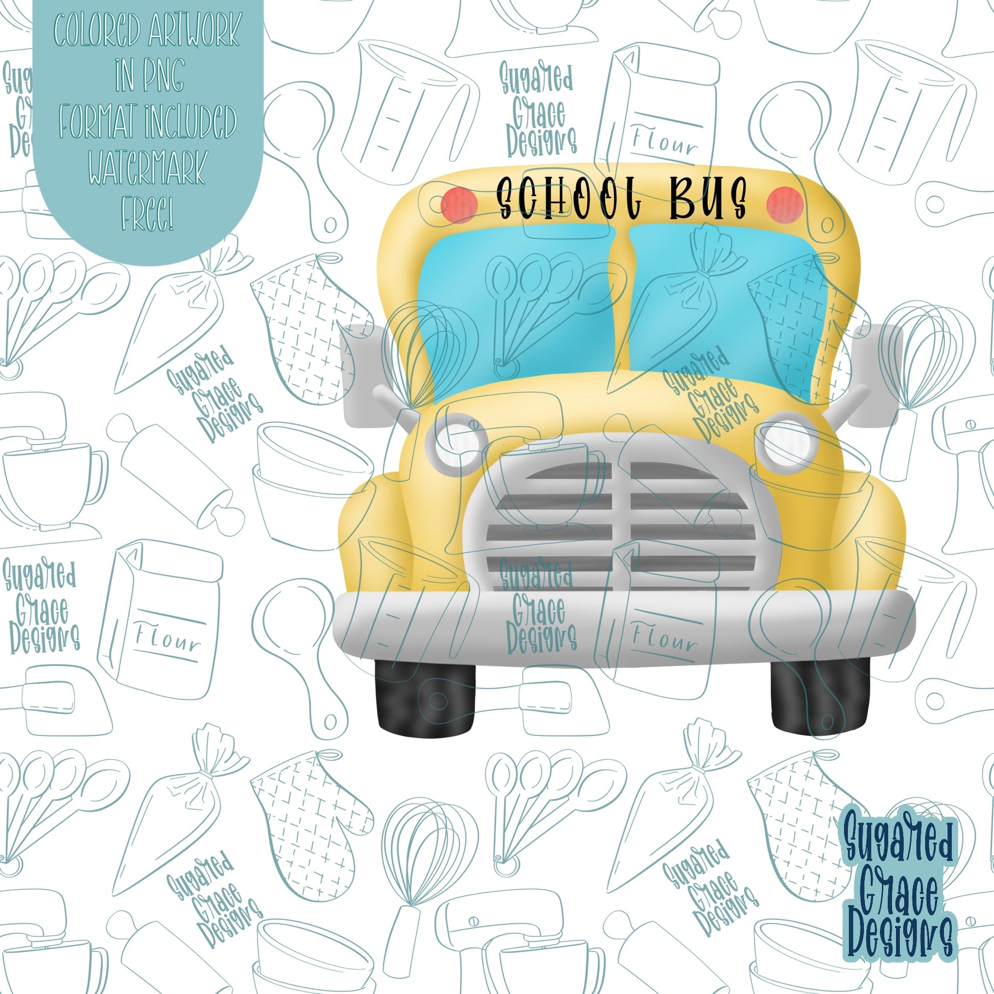 Back To School Bus Cookie Cutter STL Files for 3D Printing with Matchi ...