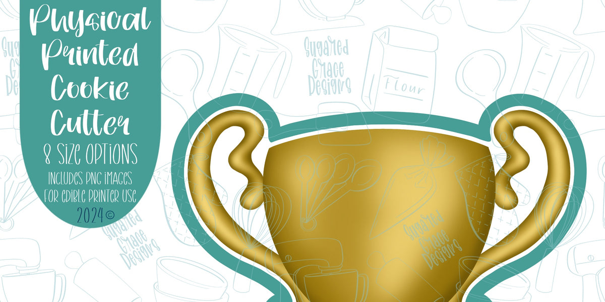 Sports Trophy Cookie Cutter with Matching PNG Images for Edible Ink Pr ...