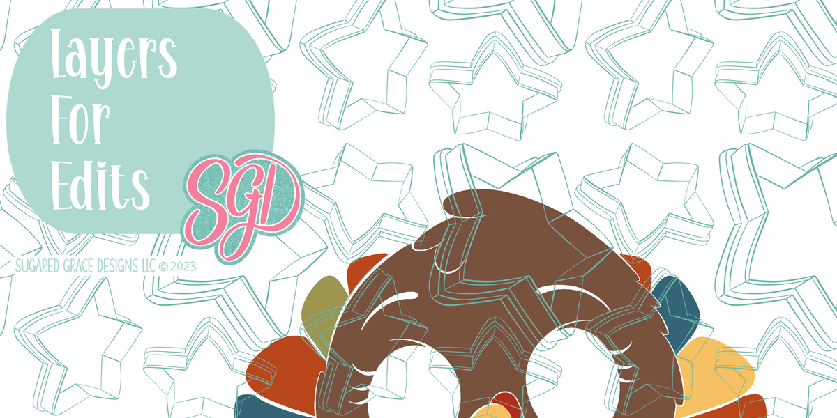 Turkey Plaque Cookie Cutter STL File with PNG Images to Match - For 3D – Sugared Grace Designs LLC