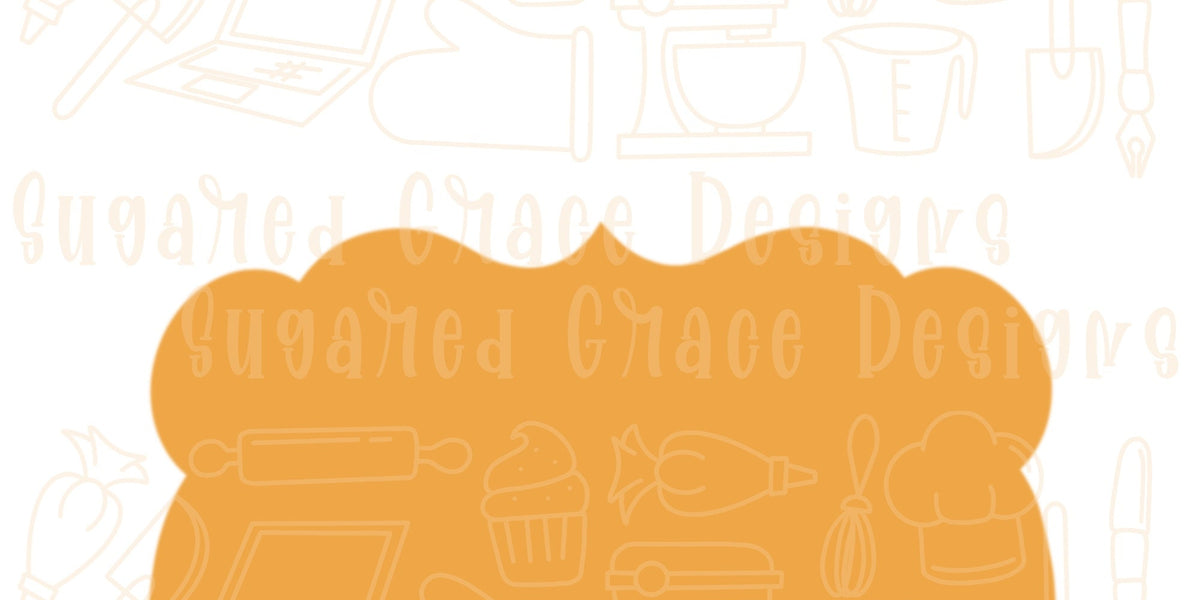 Phoebe Plaque Cookie cutter stl files for 3d printing with matching pr – Sugared Grace Designs LLC