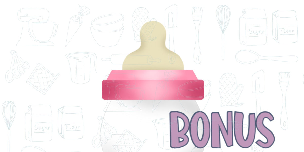 Baby bottle cookie cutter stl file for 3D printing, baby shower bottle ...