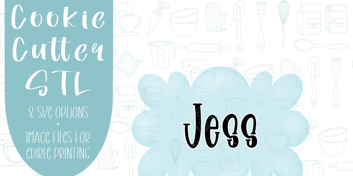 Jess plaque Cookie cutter stl, png image file, 3D printing, instant do ...