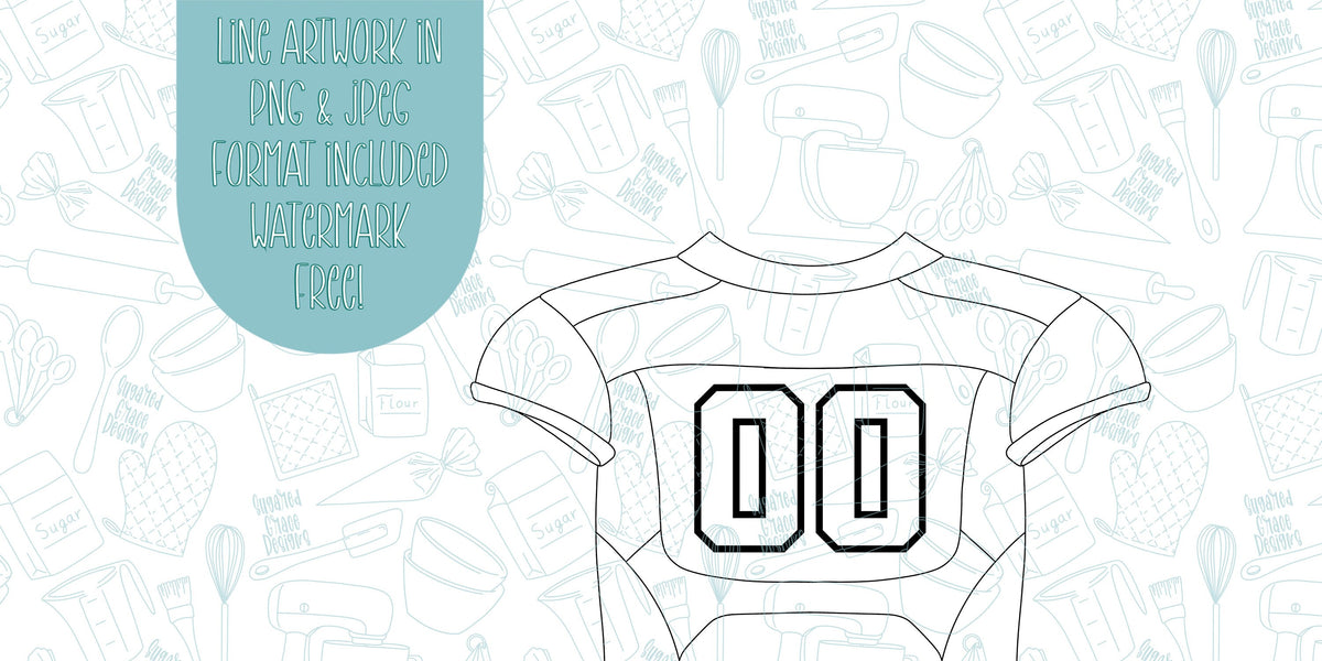 Football Jersey Cookie cutter stl files for 3d printing with matching ...